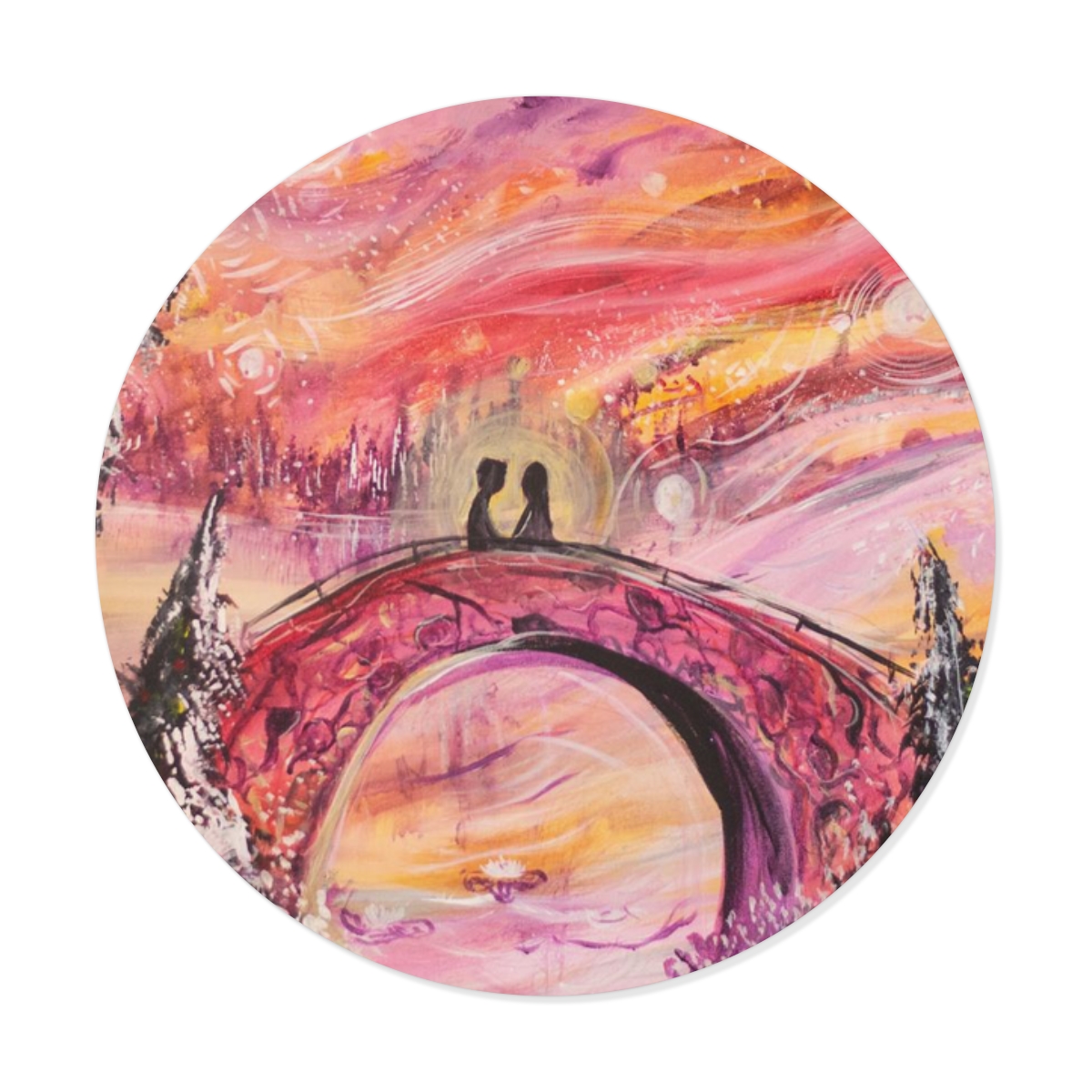 Love Gate Round Vinyl Stickers - Eastham Art