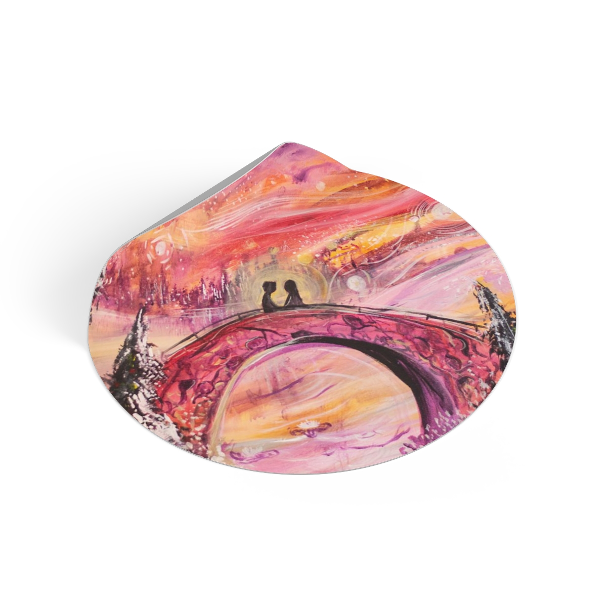 Love Gate Round Vinyl Stickers - Eastham Art